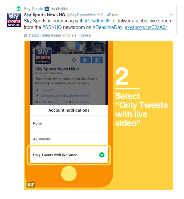 Accordo Twitter Sky Sports: il calciomercato in livestreaming